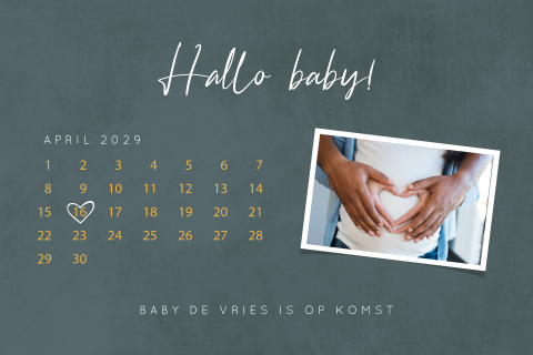 Aankondiging van je zwangerschap met een origineel kaartje van Blijkaartje