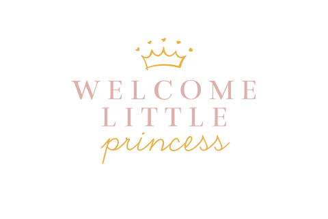 Felicitatiekaart "Welcome little princess" geboorte dochter met kroon