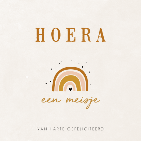 Hoera een meisje geboren