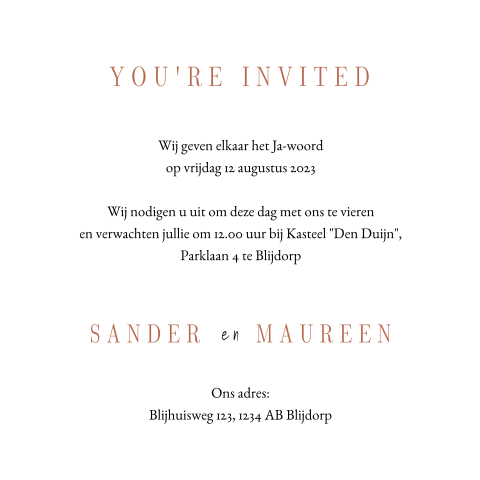 Tekst trouwkaart inspiratie nodig? Mooie teksten voor de bruiloft ...