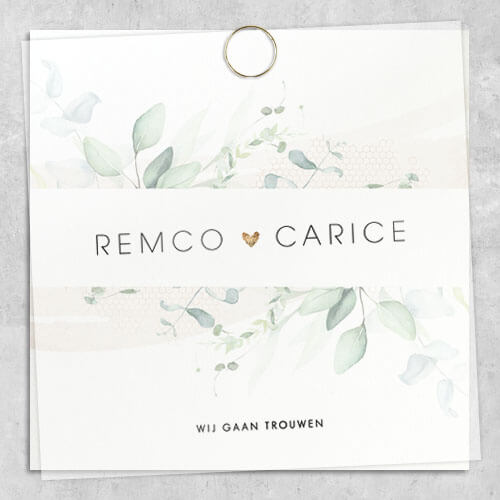 Kaartjes op kalkpapier