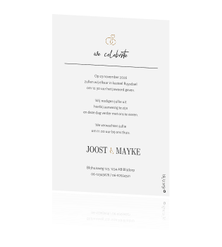 Tijdlijn trouwkaart Celebration Symbols met feestelijke symbolen