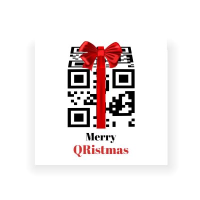 Merry QRristmas grappige kerstkaart met QR code