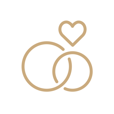 Sluitzegel trouwkaart met symbool trouwringen