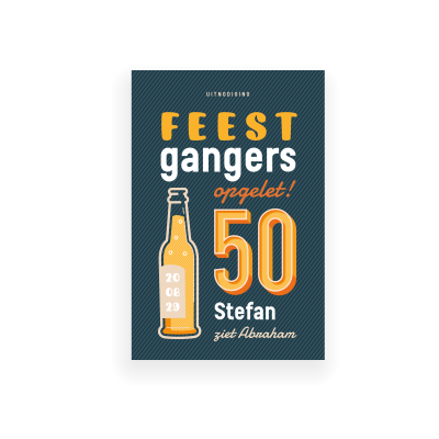 Abraham uitnodiging bier 50 jaar