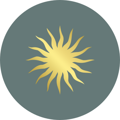 Luxe ronde sluitsticker met boho zon - 20 stuks