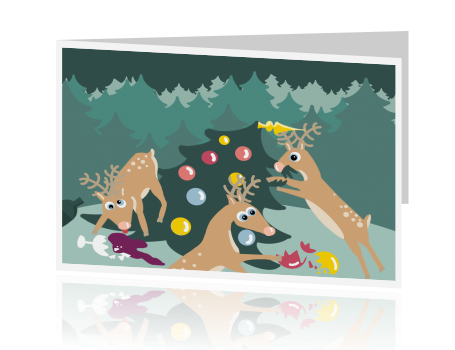 Rendier party goede doelen kerstkaart Voedselbank Raalte