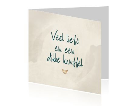 Liefs en dikke knuffel wenskaart