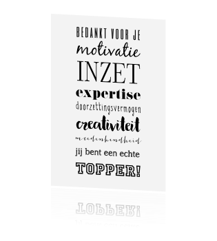 Bedankt en complimenten zakelijke kaart in zwart-wit